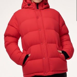 Aritzia | Jackets & Coats | Aritzia Catalina Red Down Jacket | Poshmark